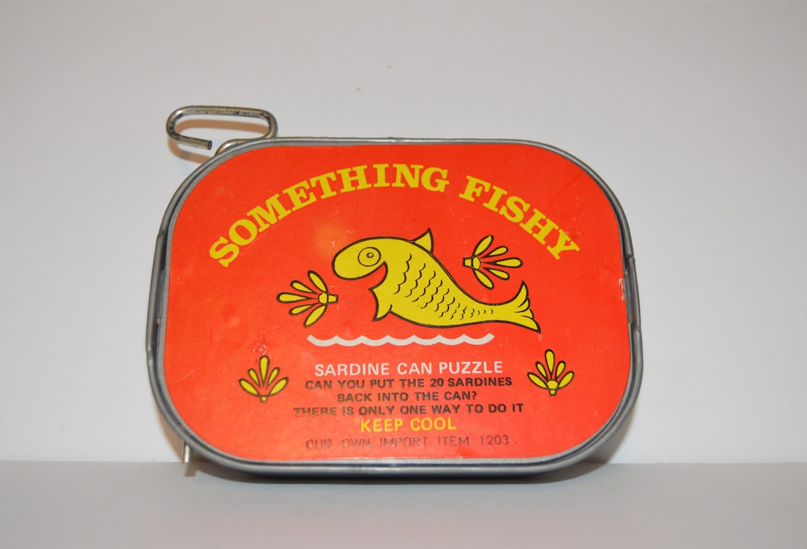 Vintage Something Fishy Sardine Can Puzzle | Etsy