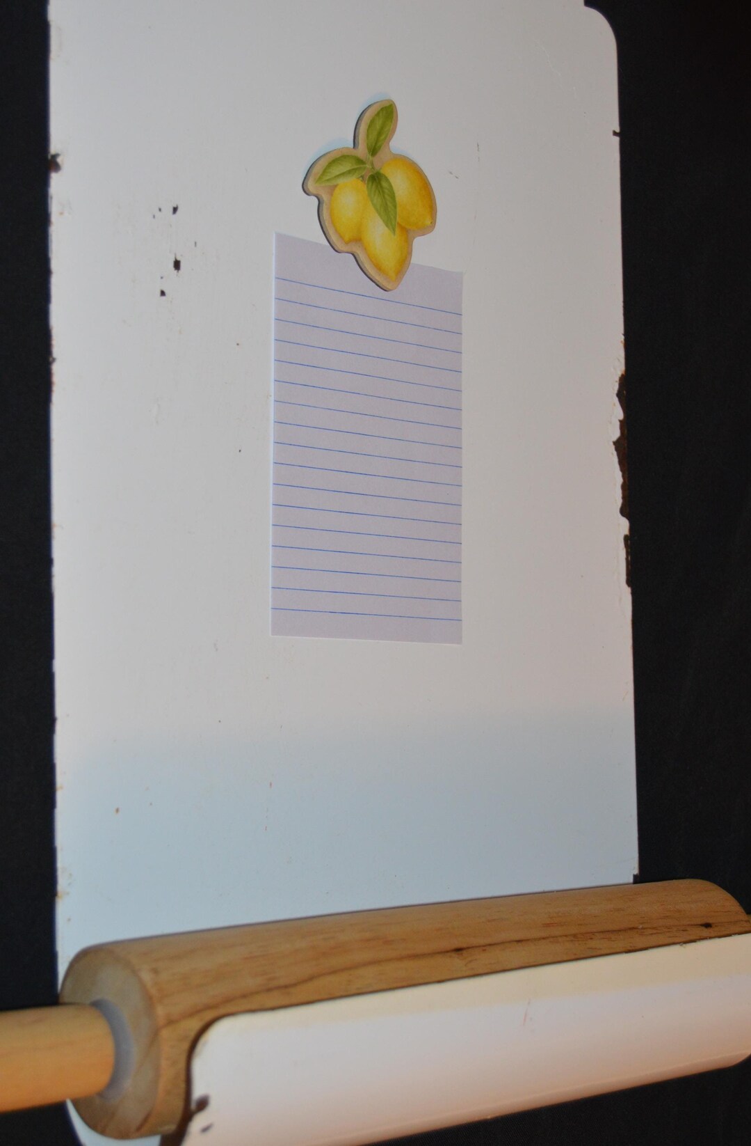 Vintage Enamelware Hanging Rolling Pin Holder - Etsy