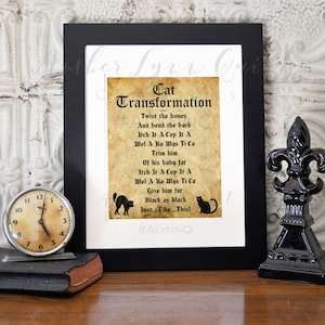 Hocus Pocus Cat Transformation Spell - DIY Printable - Etsy
