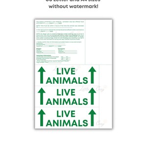 Live Animals Printable Stickers / Live Animals Stickers for - Etsy