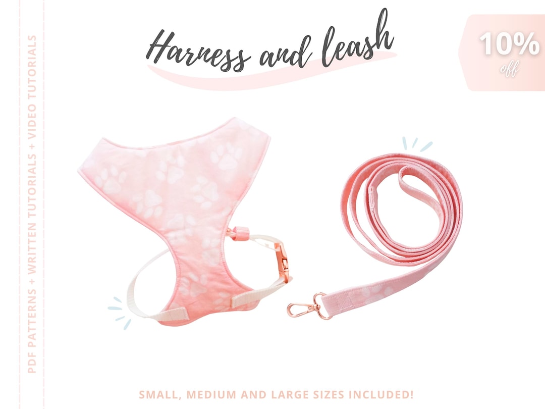 Dog Harness Sewing Pattern and Video Tutorial | 3 Sizes Harness Pattern ...