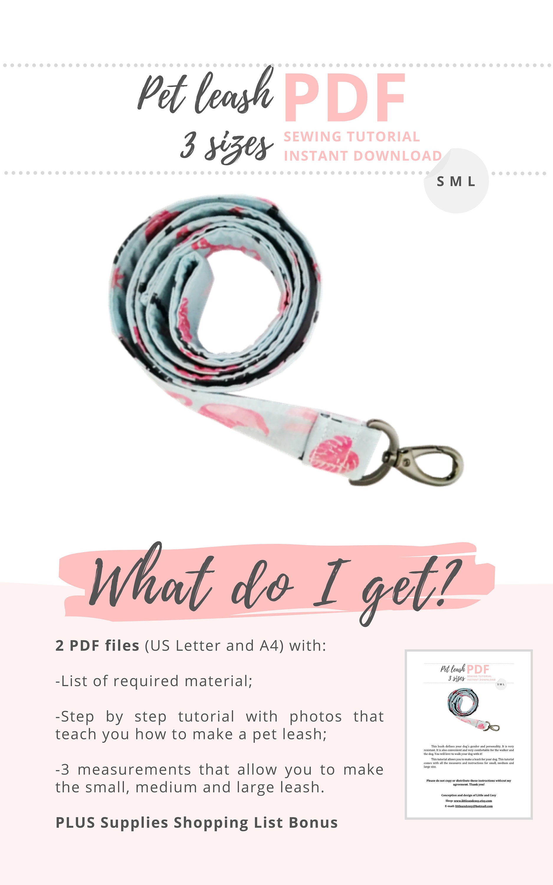 Dog Collar and Leash PDF Patterns / How to Make a Pet Leash - Etsy