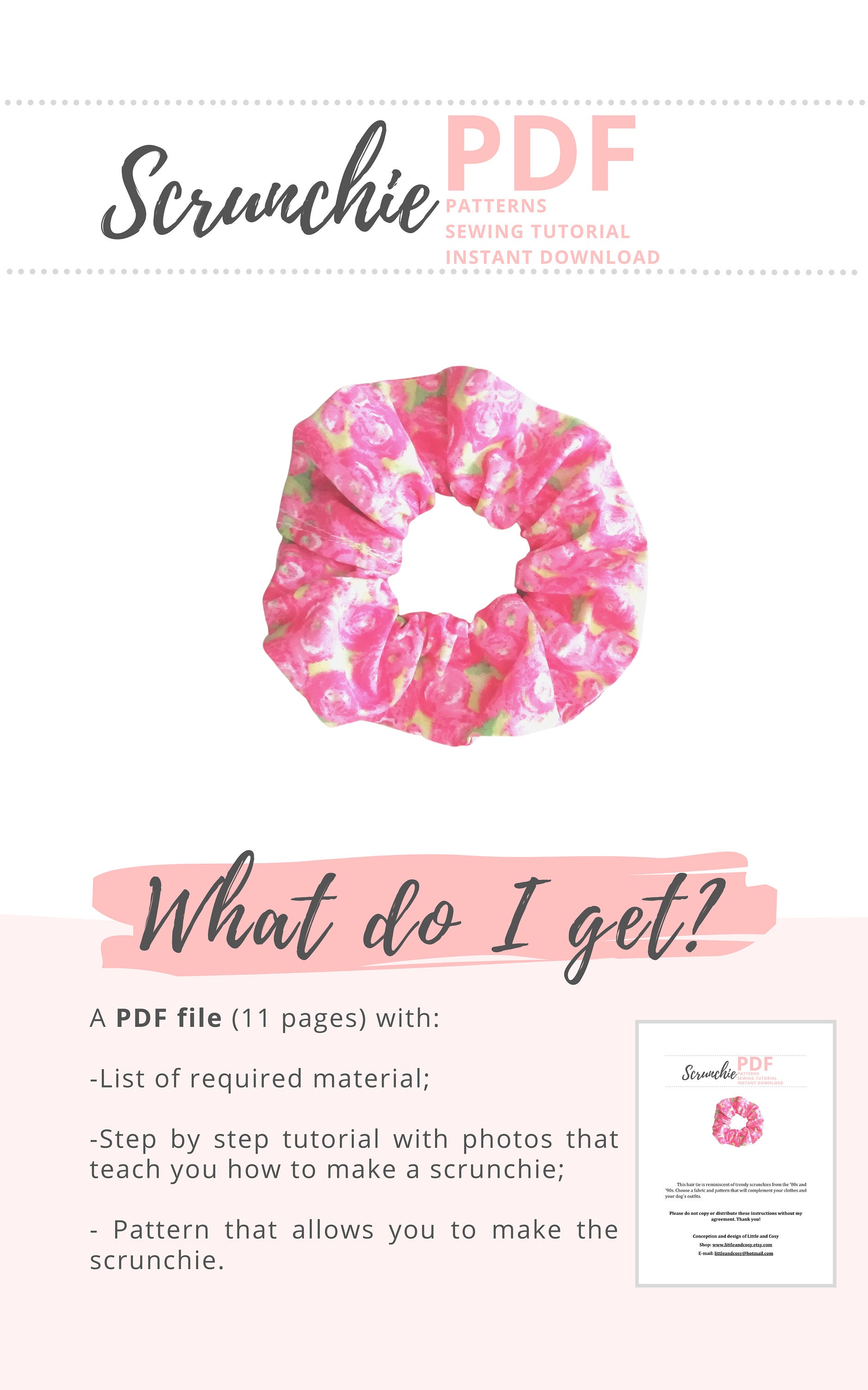 Dog bandana pattern with matching Scrunchie / Matching dog and | Etsy