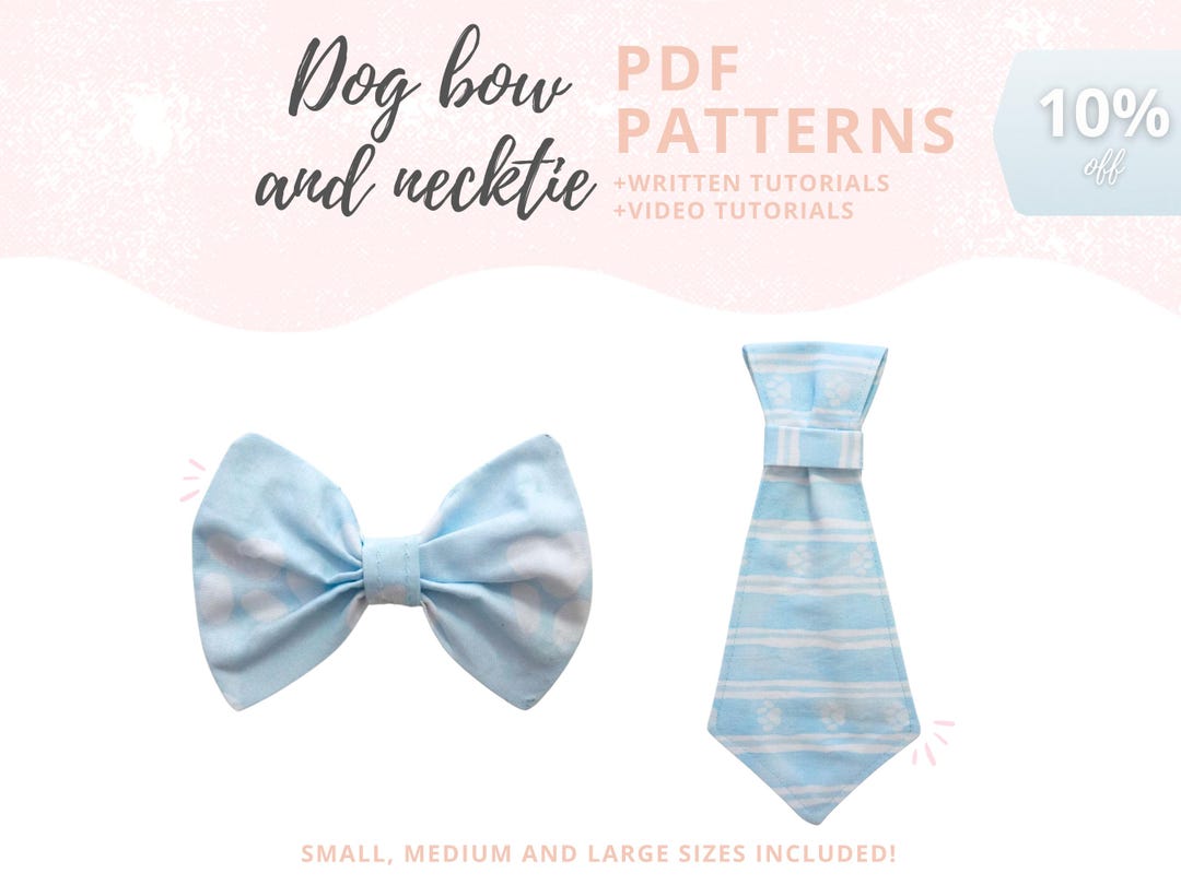 Dog Bow Tie and Neck Tie Pattern | Dog Bowtie Patterns | Dog Tie ...