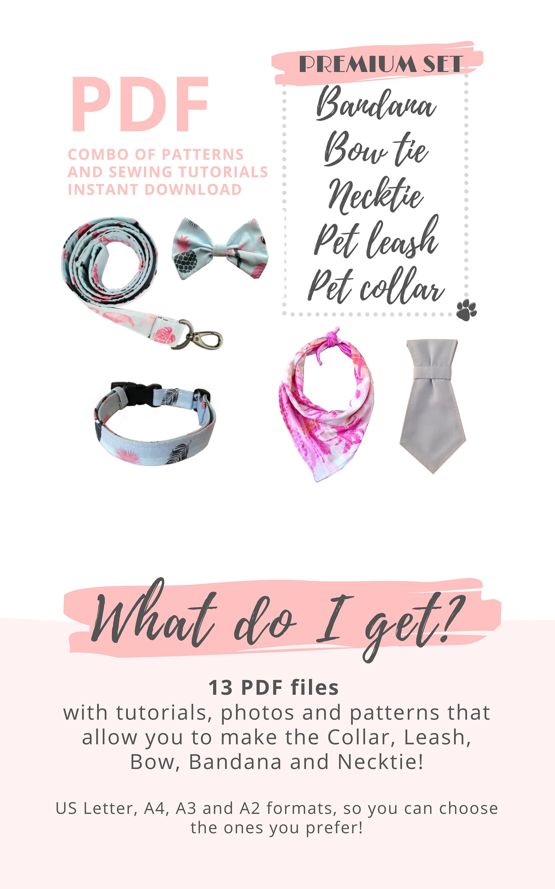 PDF Sewing Tutorials and Patterns of Dog Accessories: Pet - Etsy