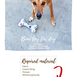 Dog Bone Toy Tutorial and 2 PATTERNS/ Plush / Pet Toy Pattern / Stuffed ...