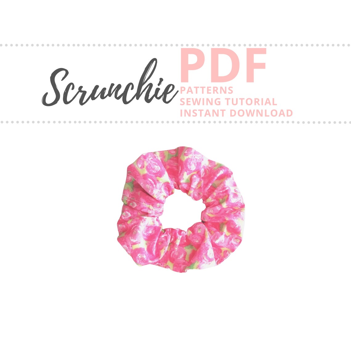 Scrunchie Sewing Pattern PDF / Easy Scrunchie Tutorial / - Etsy