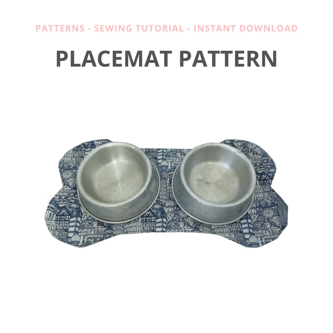 Dog Placemat Tutorial and PATTERNS/ Dog Food Accessories / Water ...