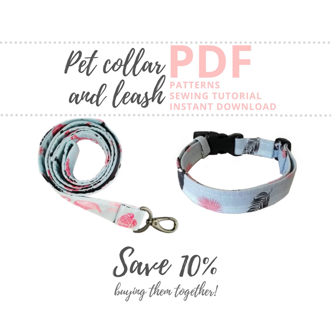 Dog Collar and Leash Sewing Pattern / Dog Collar Tutorial and Lead ...