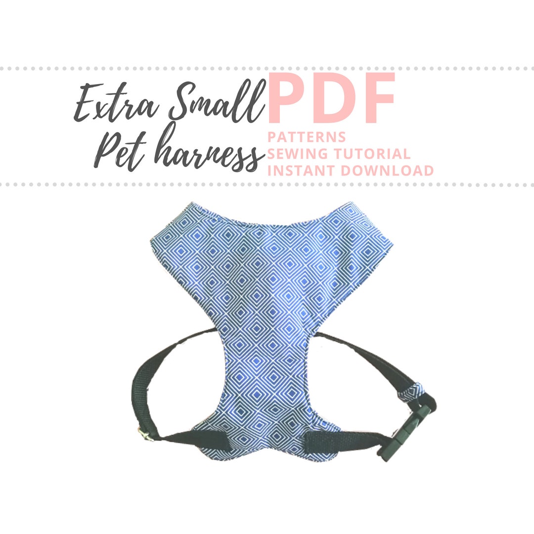XS Dog Harness Sewing Tutorial and Pattern / Extra Small Harness DIY ...