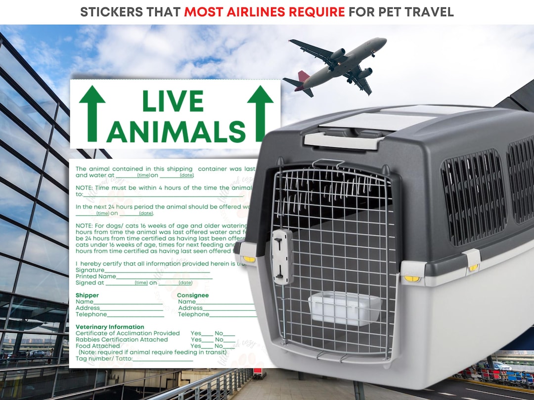 Live Animals Printable Stickers / Live Animals Stickers for Airline ...