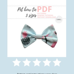 Cat Bow Tie Pattern / Pet Bow Pattern / Small Bow Tie Pattern / Bow ...