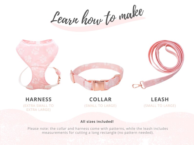 Dog Harness Pattern | Dog Collar and Leash DIY | Dog Harness Pattern ...