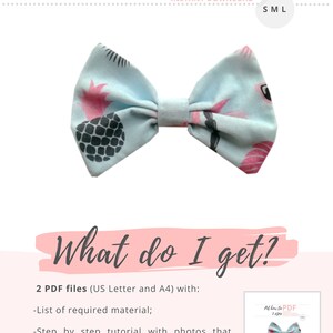 Dog Bowtie Pattern and Sailor Bow Pattern / 2 Bow Collar Accessories ...