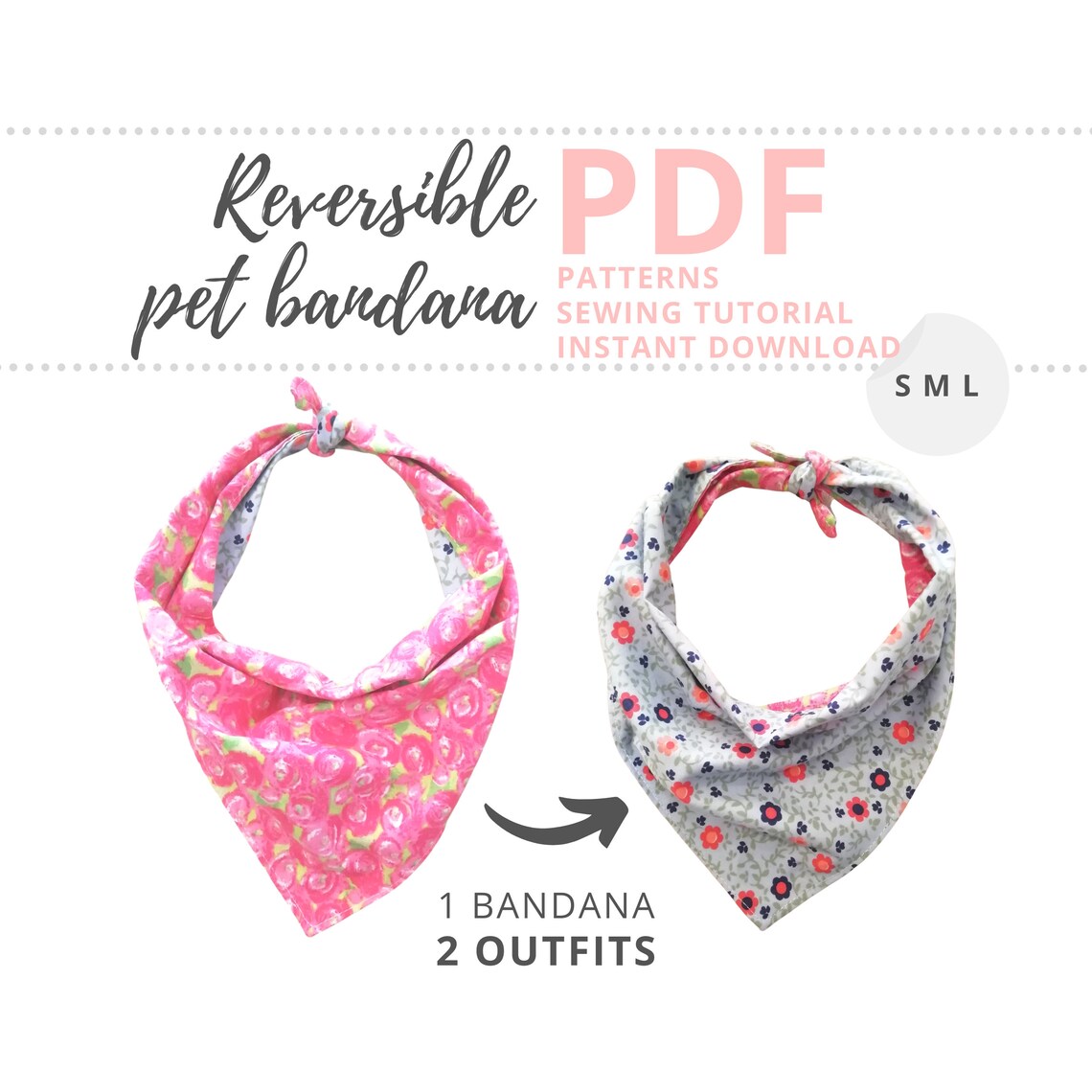 Dog Bandana PATTERN PDF / Dog and Cat Accessories / Pet Gift / - Etsy