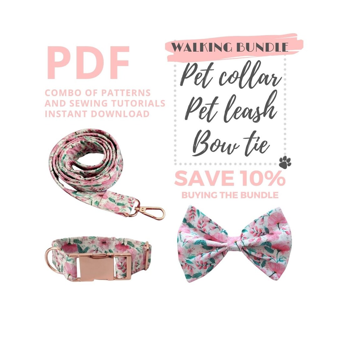 PDF Sewing Tutorials and Patterns of Dog Accessories: Pet Collar, Leash ...