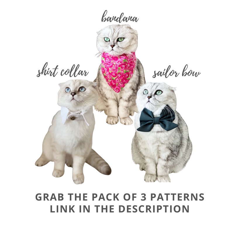 Cat Bandana Tutorial and Patterns / Cat and Kitty Accessories - Etsy