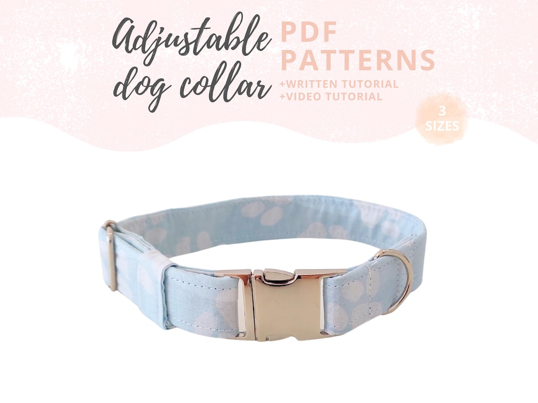 Dog Collar Pattern and Video Tutorial | Dog Collar Sewing Pattern Dog ...