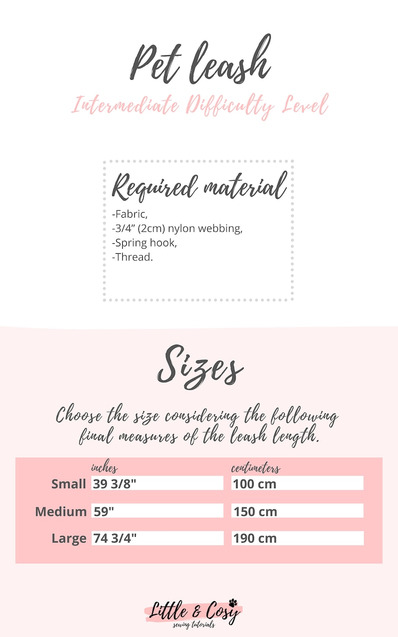 Dog Leash Sewing Pattern / How to Make a Pet Leash / Dog Leash | Etsy