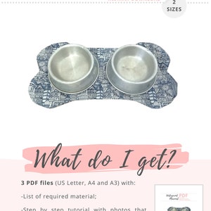 Dog Placemat Tutorial and PATTERNS/ Dog Food Accessories / Water ...