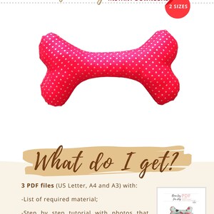 Dog Bone Toy Tutorial and 2 PATTERNS/ Plush / Pet Toy Pattern / Stuffed ...