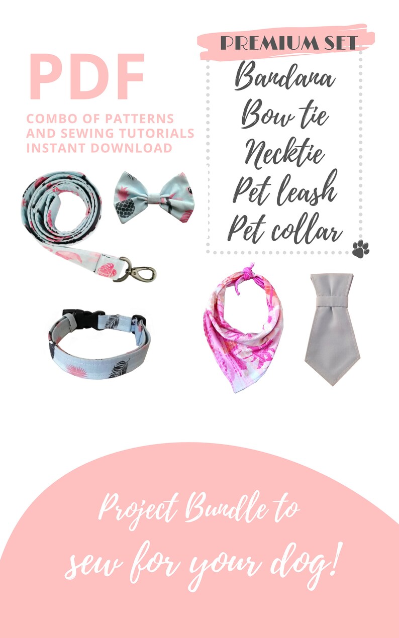 Pet Bow Tie Tutorial and PATTERNS/ Dog Bow / Extra-Small | Etsy