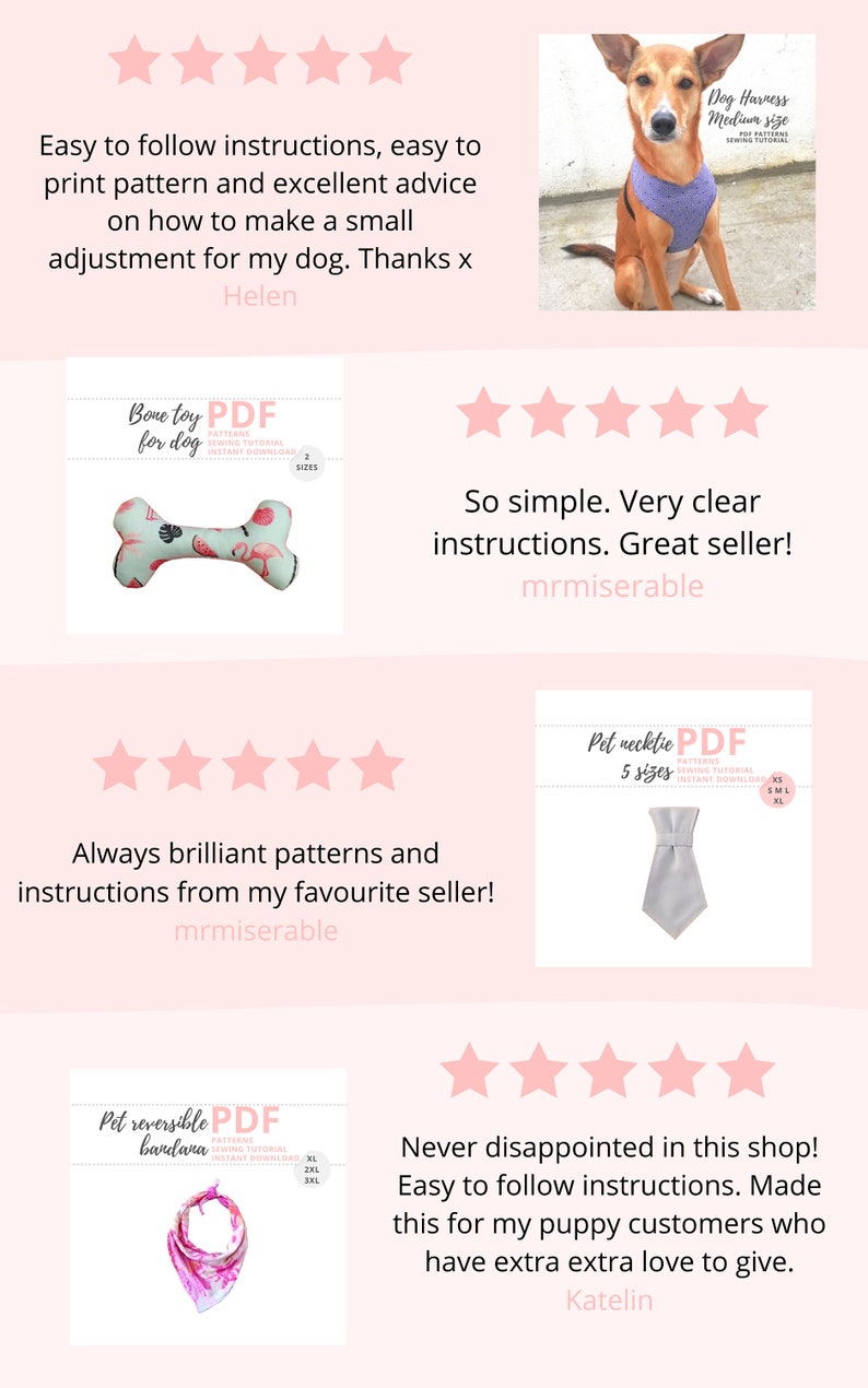 Dog Harness Pattern / PDF Sewing Pattern Extra Large Size / - Etsy