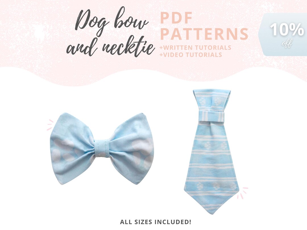 Pet Neck Tie and Bow Instructions | Dog Collar Accessories Patterns ...