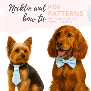 Pet Neck Tie and Bow Instructions | Dog Collar Accessories Patterns ...