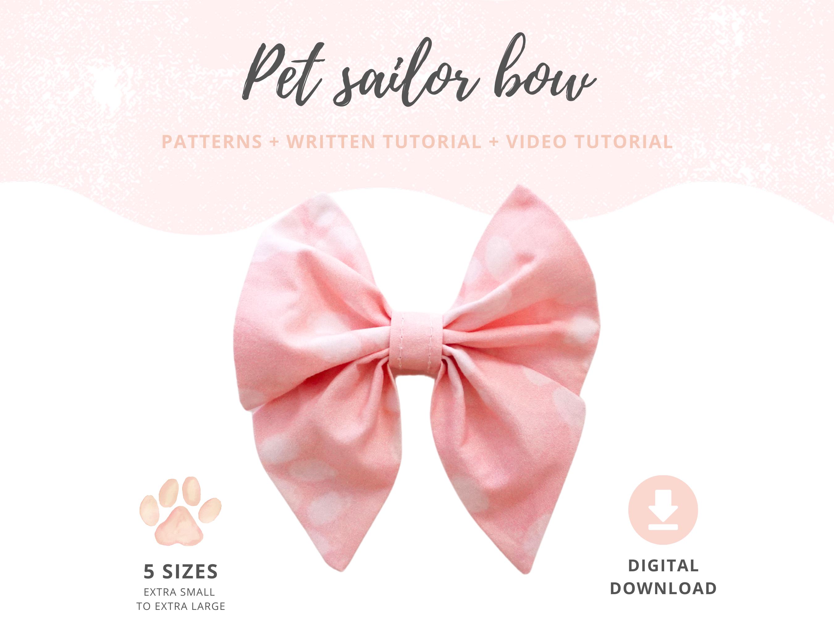 Dog Sailor Bow Tutorial | Dog Bow Tie Sewing Pattern | Dog Bow Ties ...