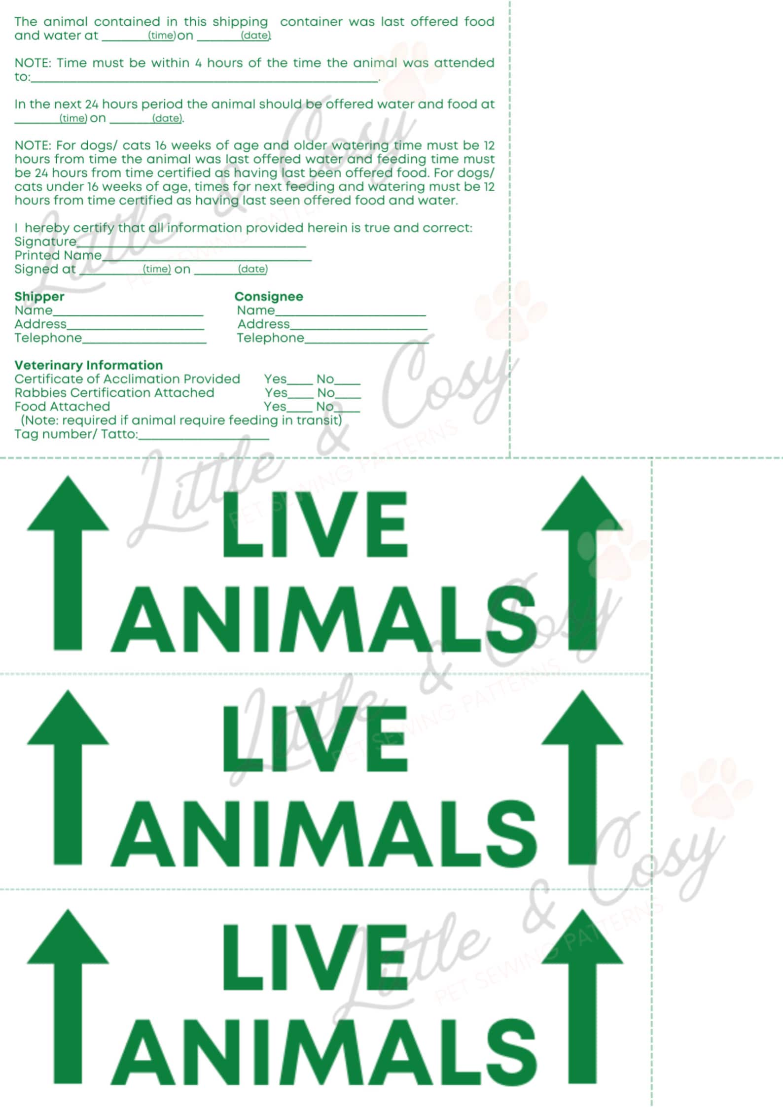 Live Animals Printable Stickers / Live Animals Stickers for - Etsy
