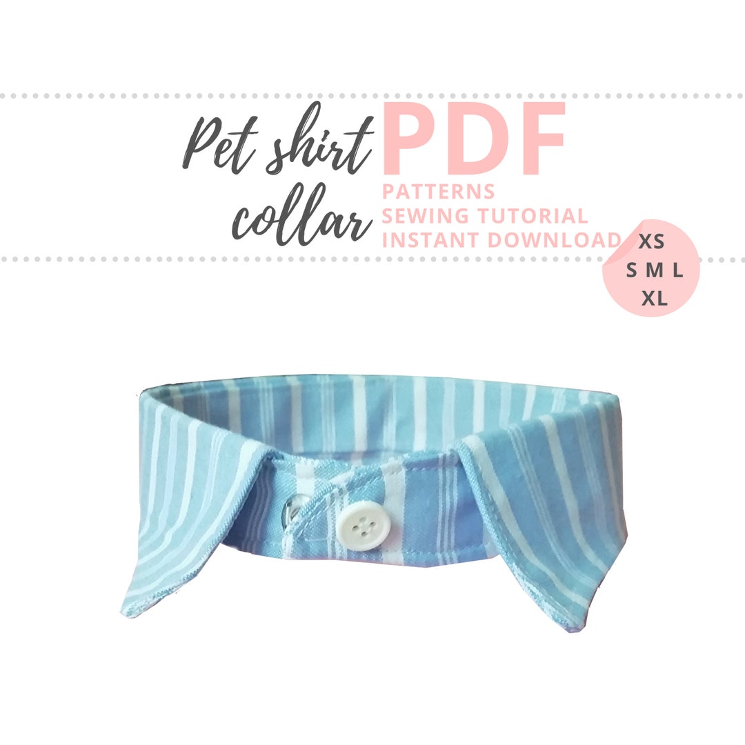 False Shirt Collar for Dog Tutorial and Sewing Patterns / Dog Neck ...