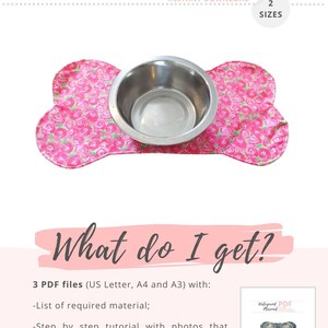 Dog Placemat Tutorial and PATTERNS/ Dog Food Accessories / Water ...