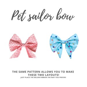 Dog Bowtie Pattern and Sailor Bow Pattern / 2 Bow Collar Accessories ...