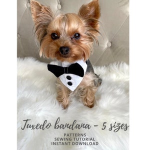 Dog Tuxedo PDF Pattern, DIY Dog Wedding Outfit, Dog Tux Sewing Tutorial ...