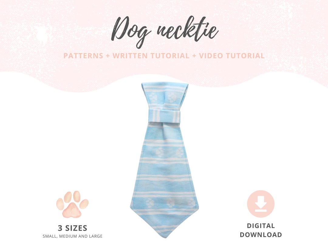 Pet Necktie Tutorial and Patterns | Dog Neck Tie for Wedding | Small ...