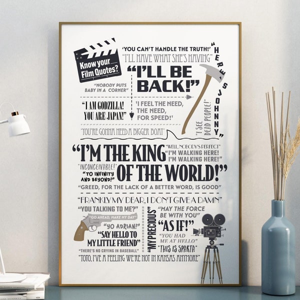 Movie Quotes - Etsy
