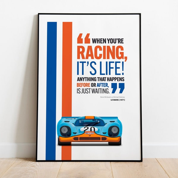 Le Mans Steve Mcqueen Poster - Etsy