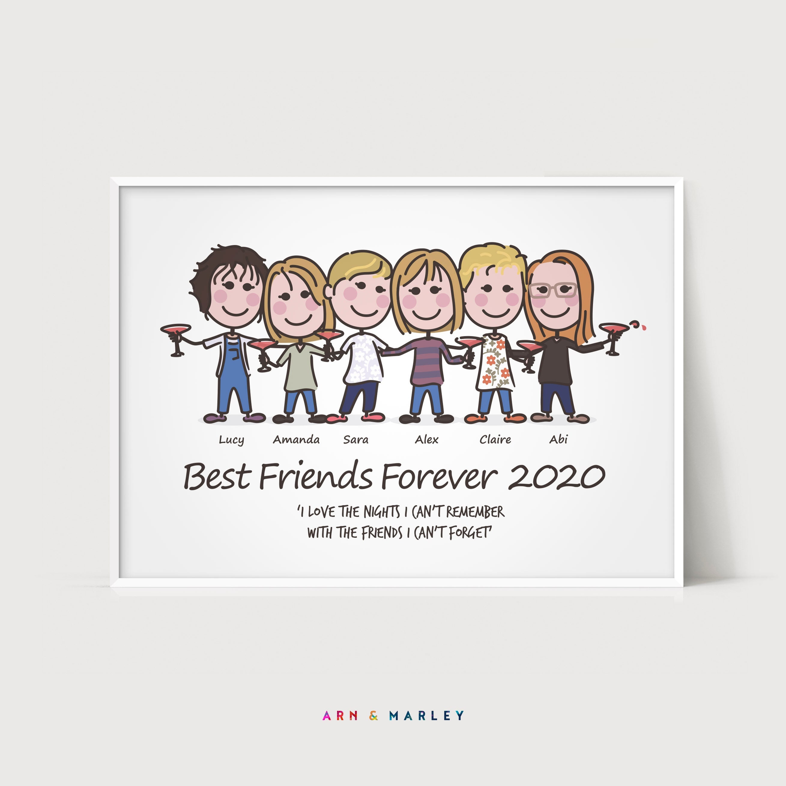 Cartoon Group Of Friends