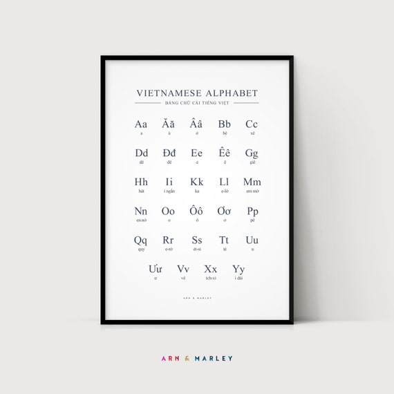 Vietnamese Calligraphy Alphabet