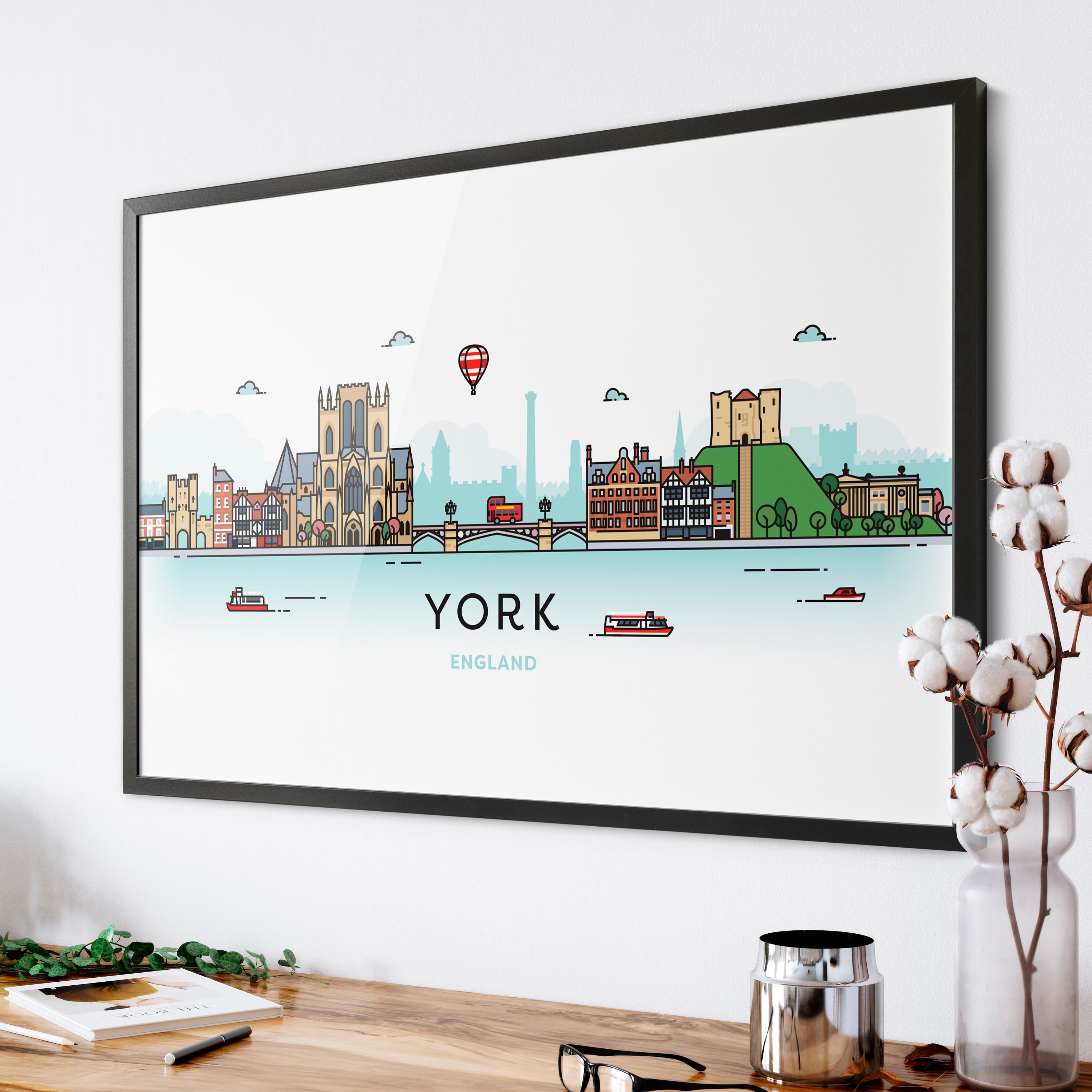 York UK Skyline York City Poster York England Art Print | Etsy UK