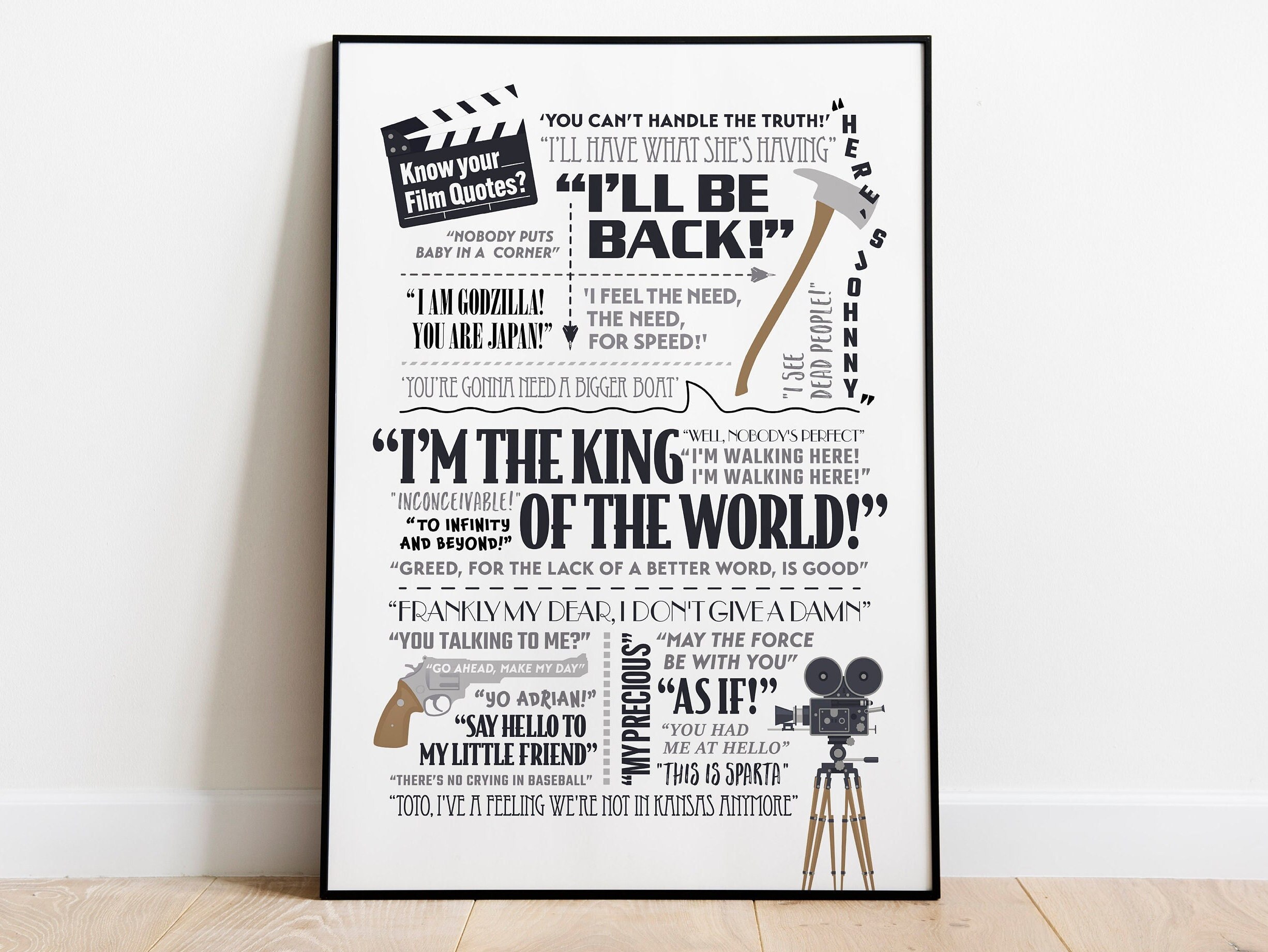 Famous Movie Quotes Poster