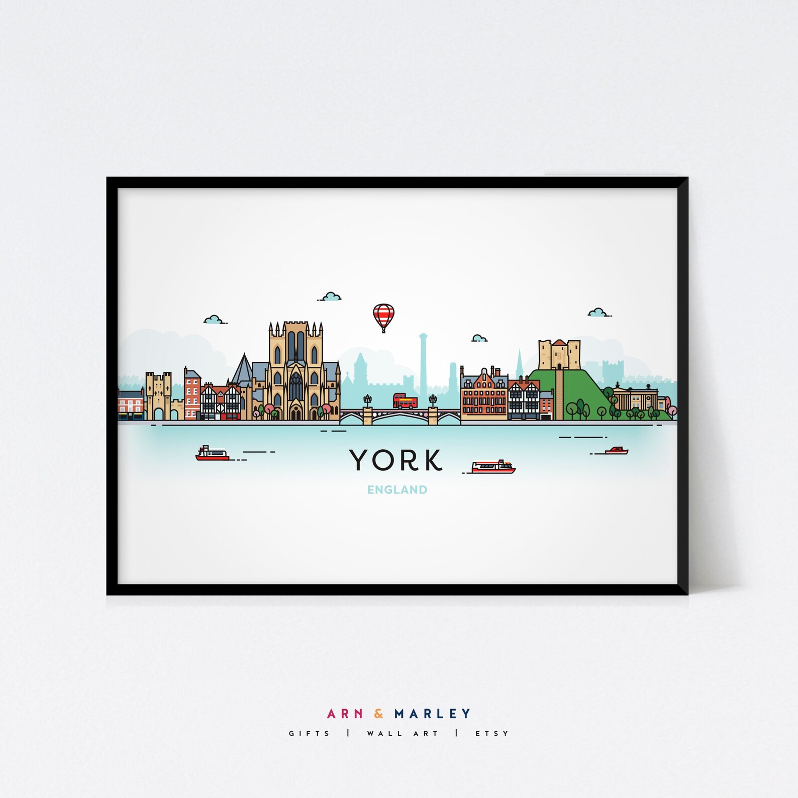 York UK Skyline York City Poster York England Art Print - Etsy UK