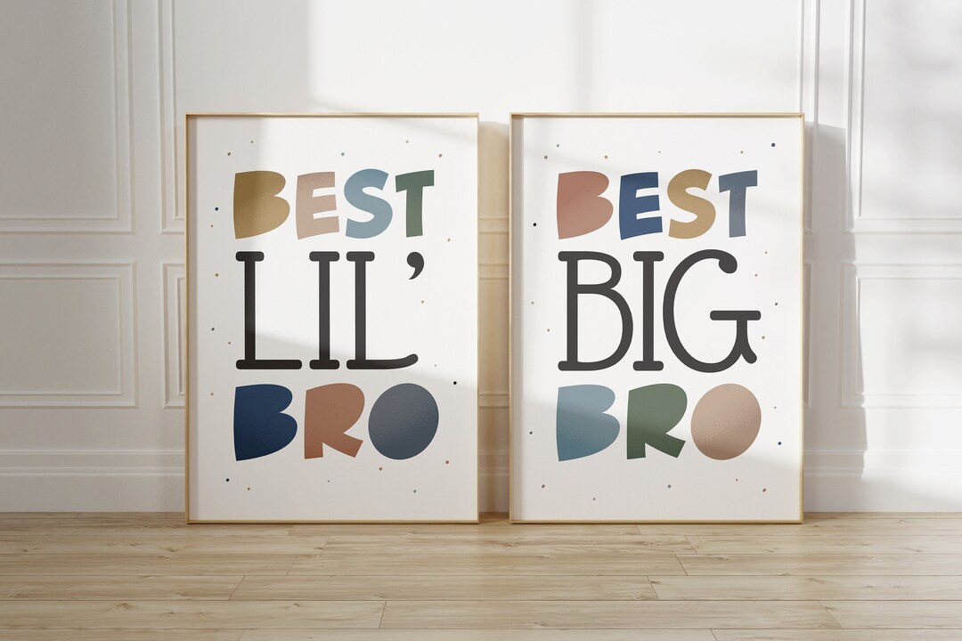 Best Big Bro Best Lil' Bro Set of 2 Kids Wall Art - Etsy