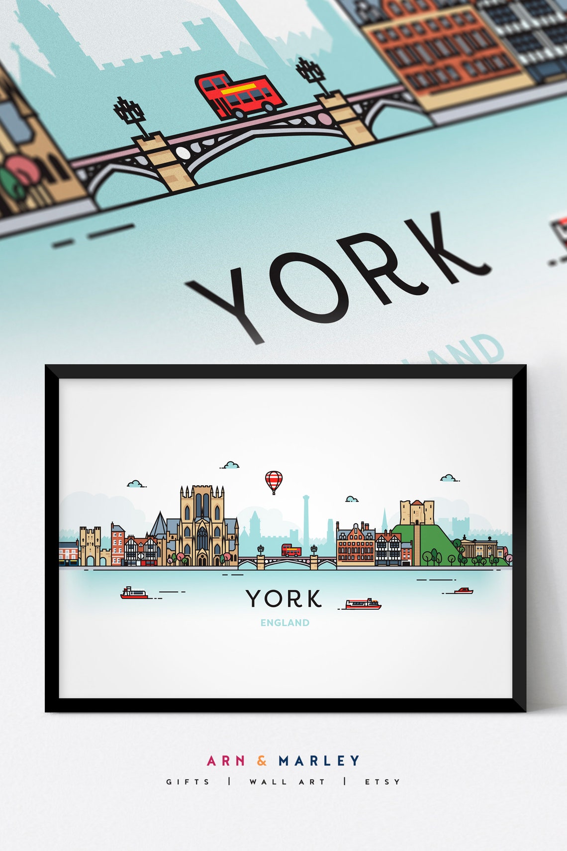 York UK Skyline York City Poster York England Art Print - Etsy UK