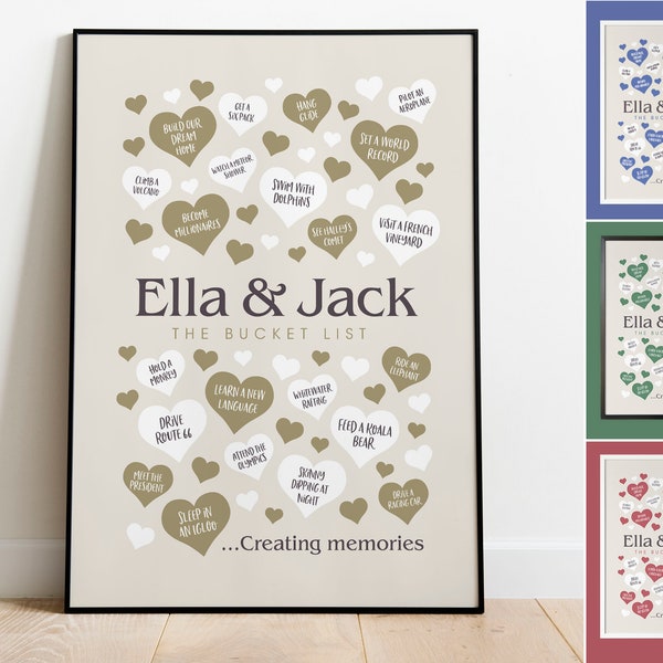 Personalized Bucket List Wall Art - Etsy