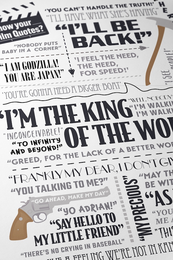 Famous Movie Quotes Poster