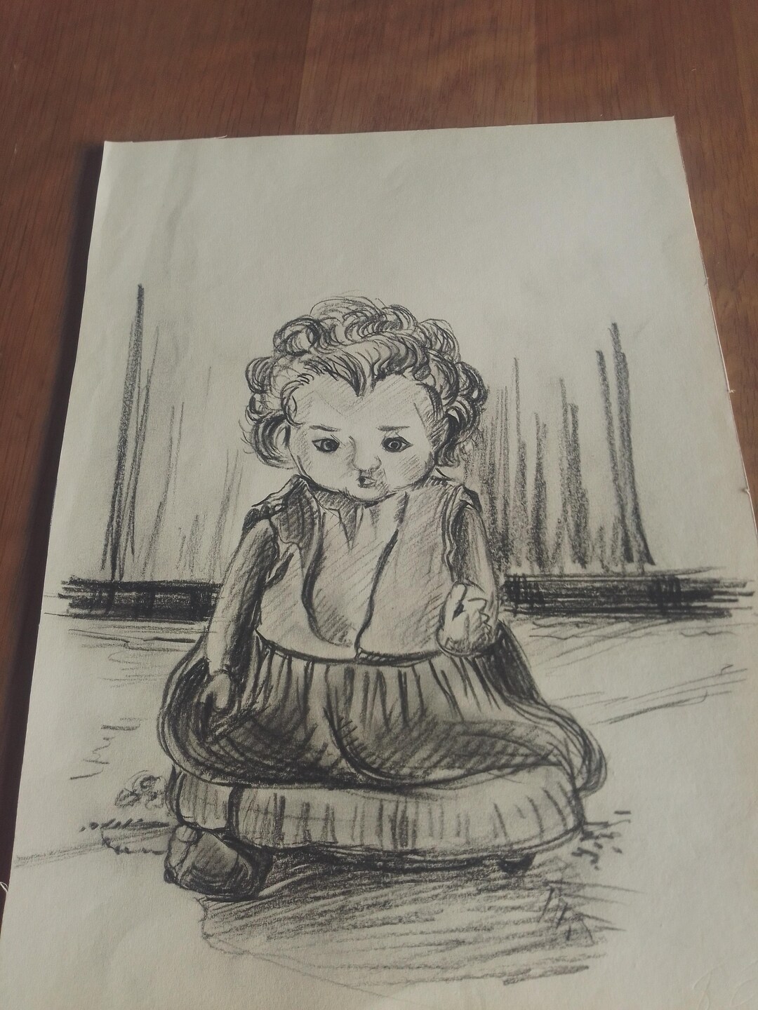 Dibujo a lápiz el muñeco autómata - Etsy España