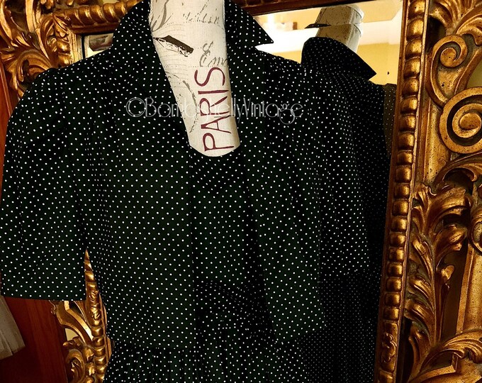 Vintage 60's Edith Flagg Black and White Polka Dot Dress and Jacket ...