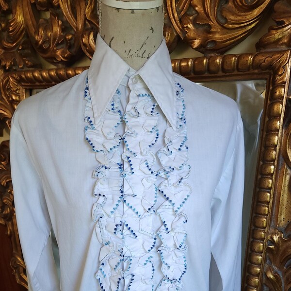 Ruffled Tuxedo Shirt - Etsy